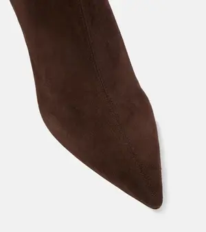 AQUAZZURA Montmartre 50 Suede Ankle Boots - Brown