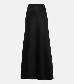 Max Mara Clavier Cotton-blend Jersey Maxi Skirt - Black