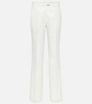 Etro Mid-rise Flared Pants - White
