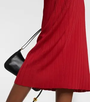 Jacquemus La Jupe Pralu Knitted Midi Skirt - Red