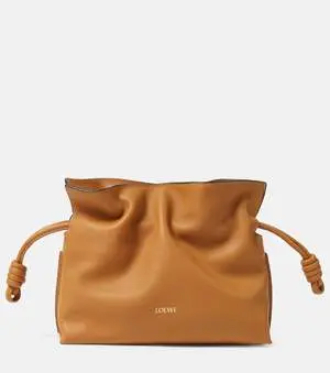 Loewe Flamenco Mini Leather Clutch - Brown