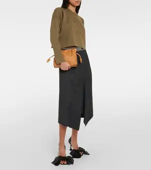 Loewe Flamenco Mini Leather Clutch - Brown