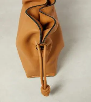 Loewe Flamenco Mini Leather Clutch - Brown