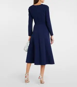 Carolina Herrera Bow-detail Midi Dress - Blue