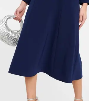 Carolina Herrera Bow-detail Midi Dress - Blue