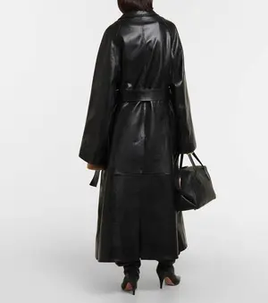 Khaite Minnie Oversized Leather Trench Coat