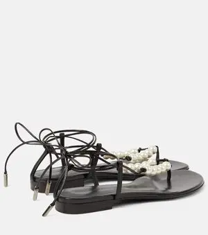 Magda Butrym Faux Pearl Leather Sandals