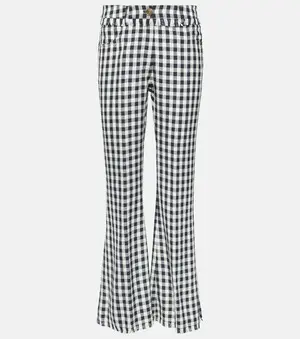 Etro Gingham Flared Pants - Black