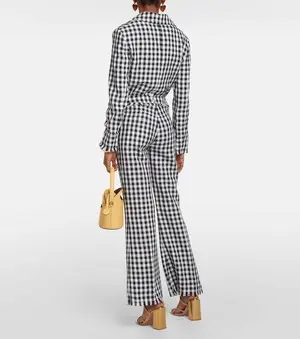 Etro Gingham Flared Pants - Black