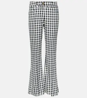 Etro Gingham Flared Pants - Black