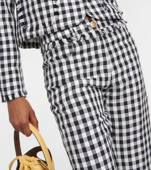 Etro Gingham Flared Pants