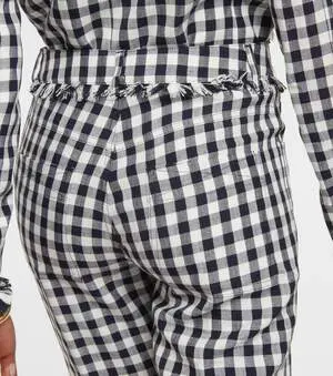 Etro Gingham Flared Pants - Black
