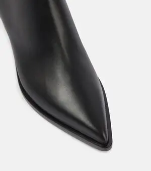 GIANVITO ROSSI Kinney Leather Ankle Boots - Black