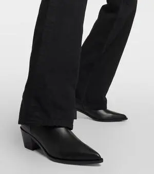 GIANVITO ROSSI Kinney Leather Ankle Boots - Black