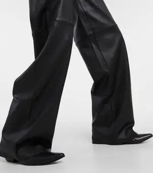 Stouls High-rise Wide-leg Leather Pants