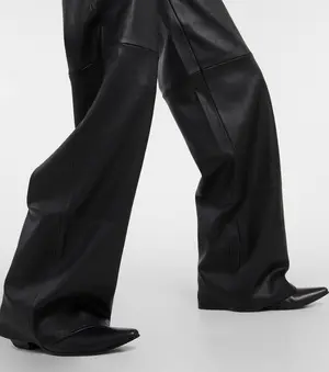 Stouls High-rise Wide-leg Leather Pants