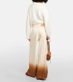 Alanui High-rise Wide-leg Jeans - White