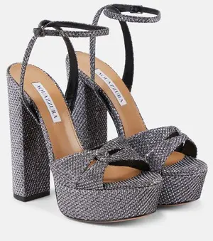 AQUAZZURA Sinner 140 Platform Sandals - Grey