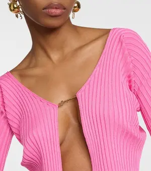 Jacquemus La Maille Pralù Longue Cardigan - Pink