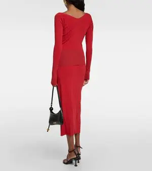Jacquemus Le Haut Pralu Off-shoulder Sweater - Red