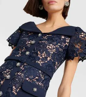 SELF-PORTRAIT Lace Midi Dress