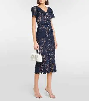 SELF-PORTRAIT Lace Midi Dress