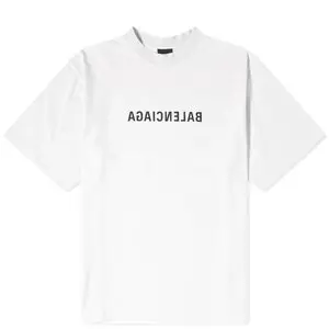 Balenciaga Mirror Logo T-shirt Ecru/black