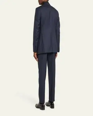 TOM FORD Modern Fit Sharkskin Suit - Dark Blue