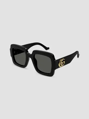 Gucci Plastique 50mm Oversized Square Sunglasses