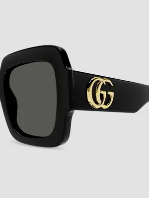Gucci Plastique 50mm Oversized Square Sunglasses