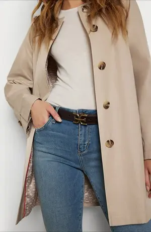 Sam Edelman Logo Buckle Leather Belt - Brown