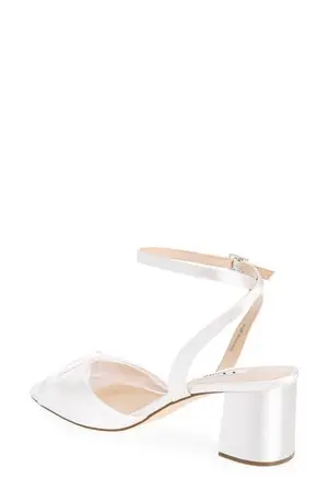 Nina Nigella Glitter Ankle-wrap Sandal - Ivory