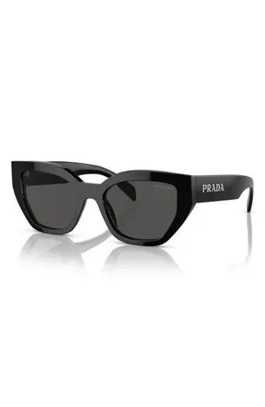 Prada 53mm Butterfly Sunglasses - Black