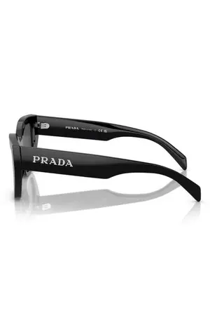 Prada 53mm Butterfly Sunglasses - Black