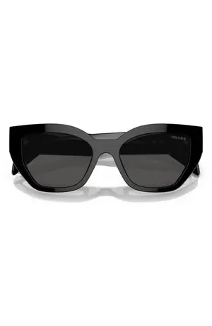 Prada 53mm Butterfly Sunglasses - Black