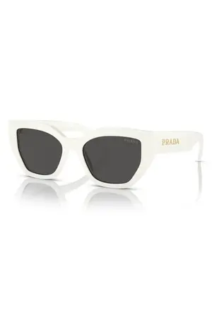 Prada 53mm Butterfly Sunglasses - Bone