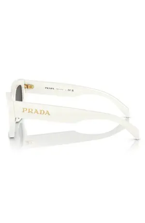 Prada 53mm Butterfly Sunglasses - Bone
