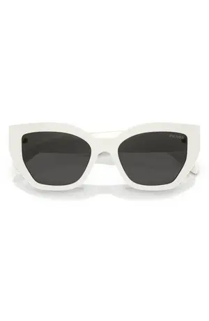 Prada 53mm Butterfly Sunglasses - Bone