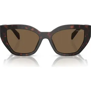 Prada 53mm Butterfly Sunglasses - Dark Brown