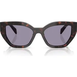 Prada Prada 53mm Butterfly Sunglasses Grey