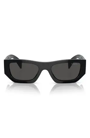 Prada Prada 53mm Pillow Sunglasses Black