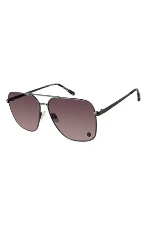 Kurt Geiger 61mm Navigator Sunglasses - Dark Ruth/mauve Gradient
