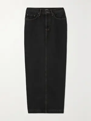 Wardrobe.NYC Denim Maxi Skirt - Black