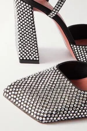 Amina Muaddi Charlotte Crystal-embellished Pumps - Multi