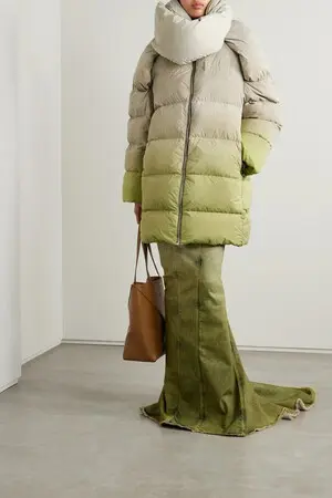 Rick Owens Convertible Dégradé Quilted Shell Down Jacket