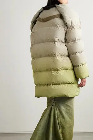 Rick Owens Convertible Dégradé Quilted Shell Down Jacket