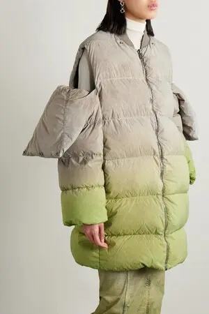 Rick Owens Convertible Dégradé Quilted Shell Down Jacket