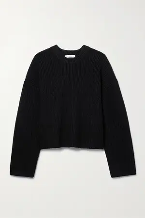 Co Ribbed Wool Cropped Sweater
