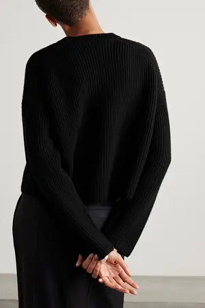 Co Ribbed Wool Cropped Sweater