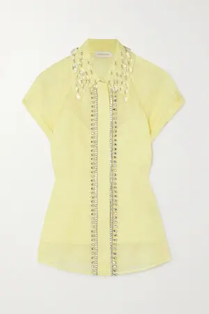 Zimmermann Matchmaker Crystal-embellished Shirt